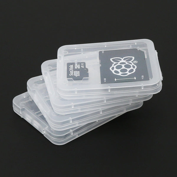 Jewel Cases for MicroSD Cards/SD Adapters (4-pack) - The Pi Hut
