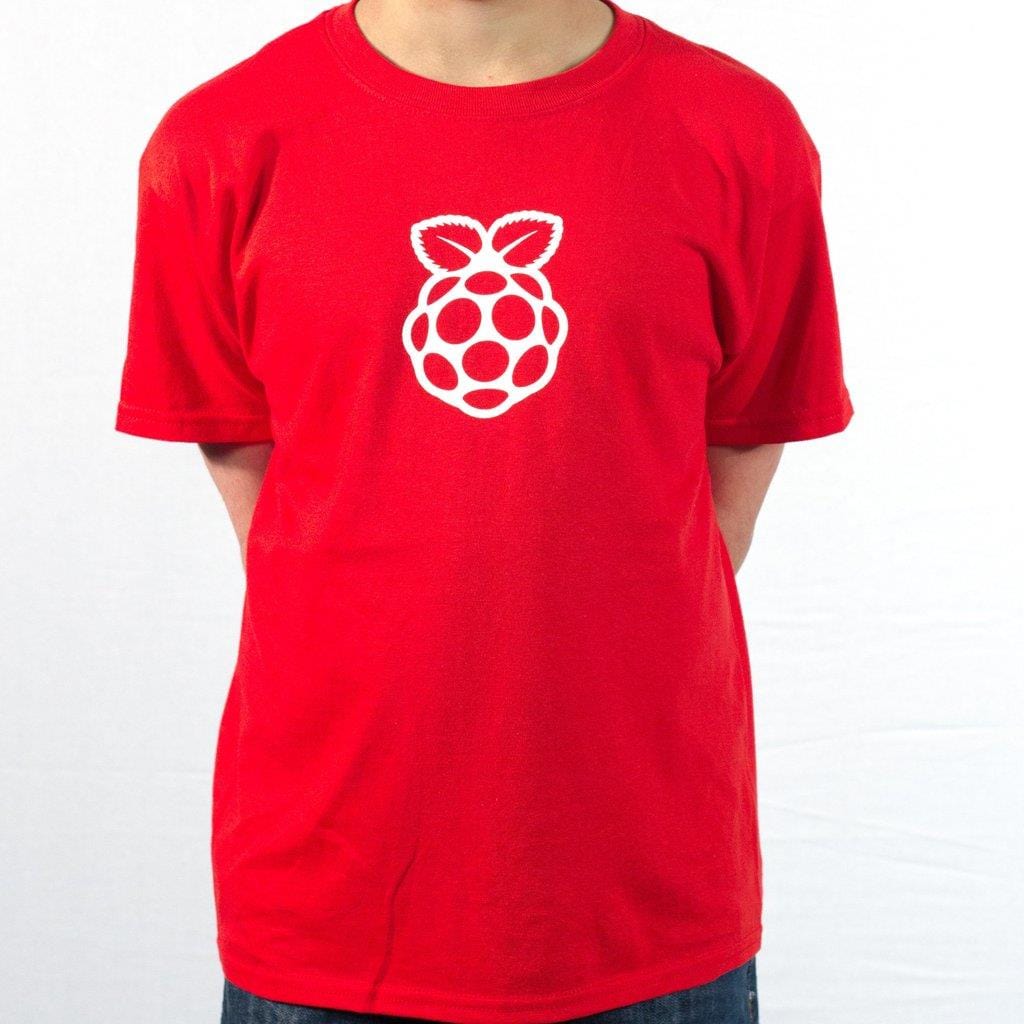 Kids Red Raspberry Pi Logo T-shirt [Discontinued] - The Pi Hut