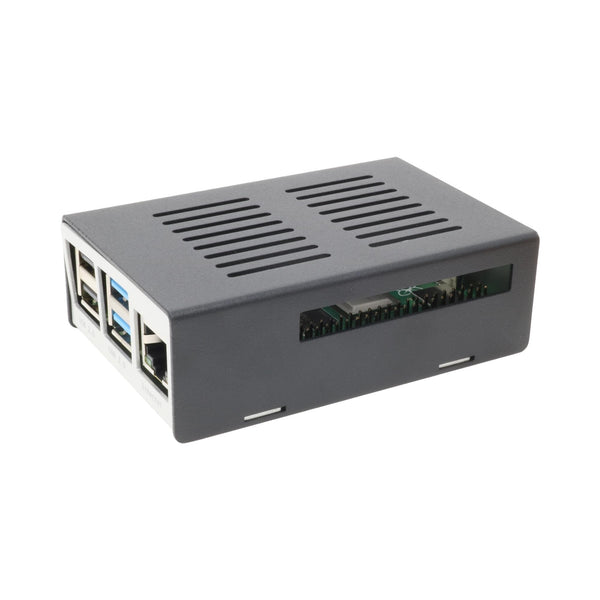 KKSB Raspberry Pi 4 Case - Black/Silver [Discontinued] - The Pi Hut