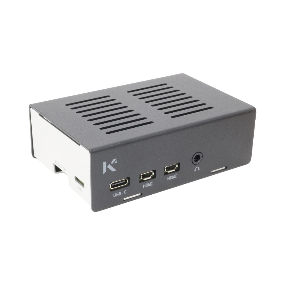 KKSB Raspberry Pi 4 Case - Black/Silver [Discontinued] - The Pi Hut