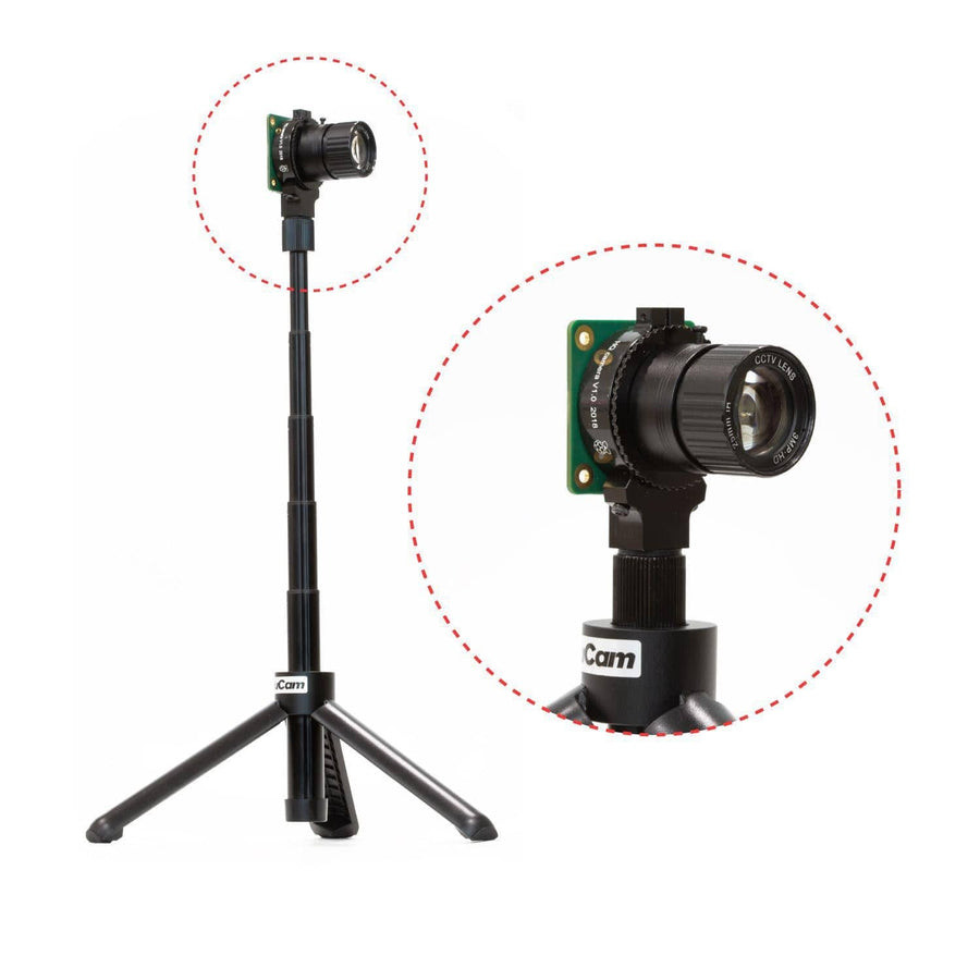 Lightweight Mini Tripod Stand with Extender for Raspberry Pi HQ Camera ...