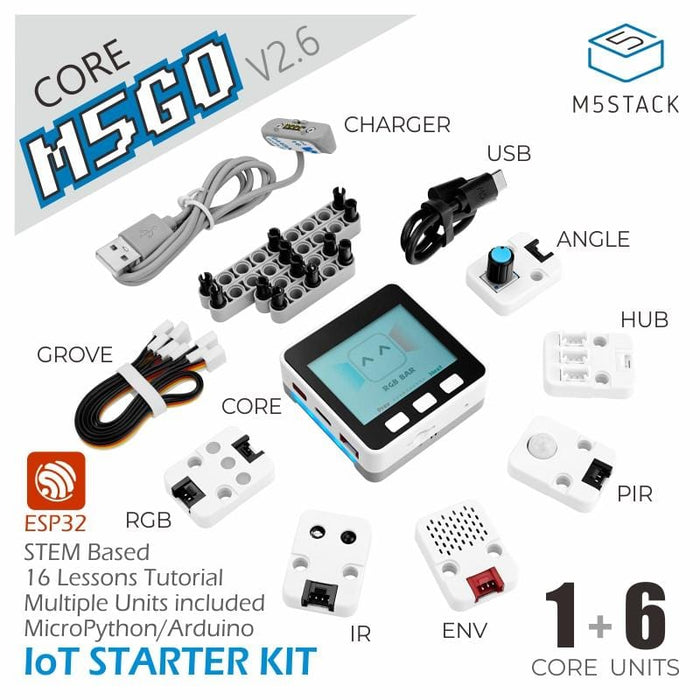 M5Stack M5GO IoT Starter Kit V2.6 [Discontinued] - The Pi Hut