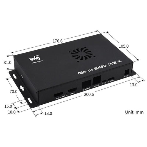 Metal Enclosure for Compute Module 4 IO Board (with Cooling Fan) - The ...
