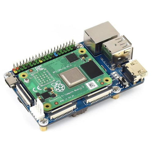 Mini Base Board (B) for Raspberry Pi Compute Module 4 (Rev 4) - The Pi Hut