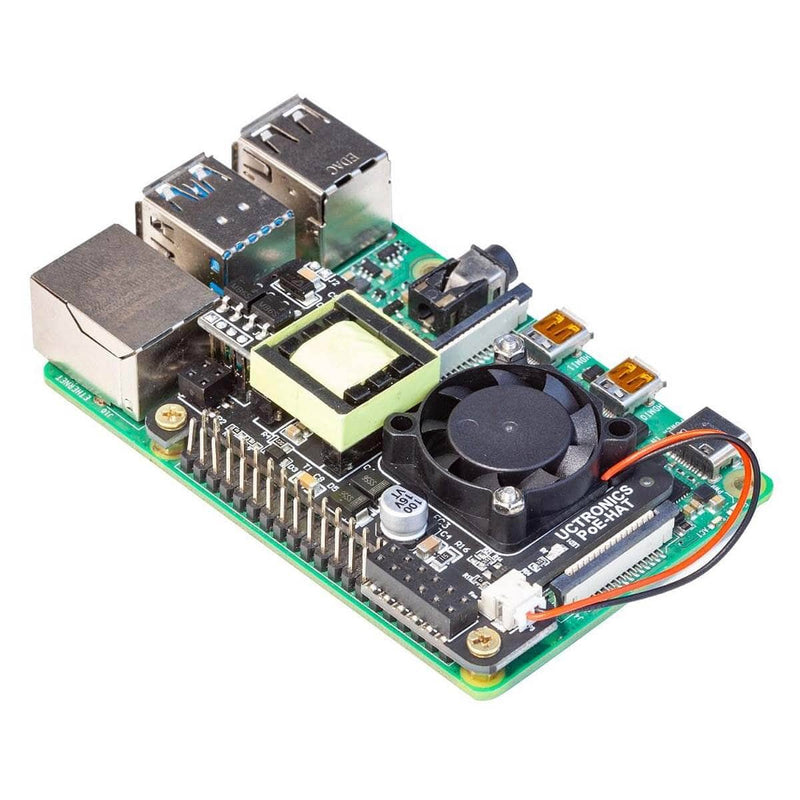 Mini Power over Ethernet (PoE) HAT for Raspberry Pi 4 - With Fan ...