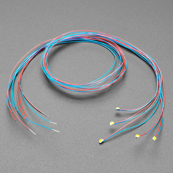 Miniature Wired Warm White LEDs - 0805 SMT (5 pack) - The Pi Hut
