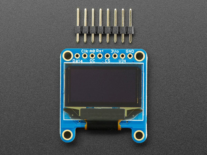 Monochrome 0.96" 128x64 OLED Graphic Display - STEMMA QT - The Pi Hut