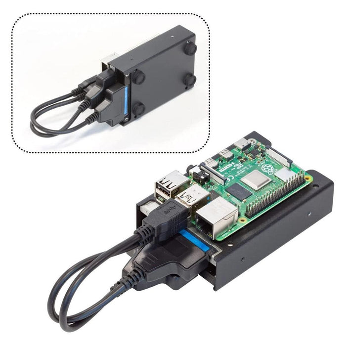 Vertical Dual SSD NAS Bracket for Raspberry Pi | The Pi Hut