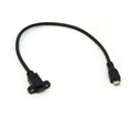 Panel Mount Extension USB Cable - Micro-USB Male to Female - The Pi Hut