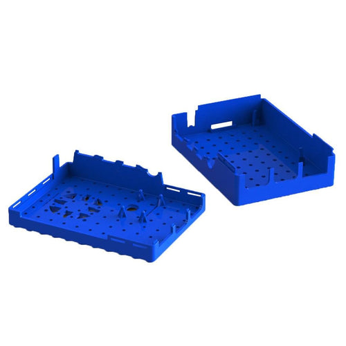 Pi Blox Case For Raspberry Pi 4 Blue Discontinued The Pi Hut