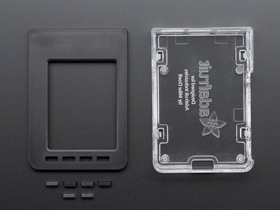 Pi Model B+ / Pi 2 / Pi 3 - Case Base and Faceplate Pack - Clear (for 2.8" PiTFT) - The Pi Hut
