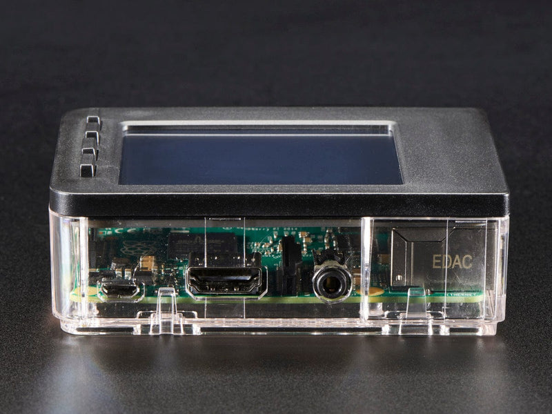 Pi Model B+ / Pi 2 / Pi 3 - Case Base and Faceplate Pack - Clear (for 2.8" PiTFT) | The Pi Hut