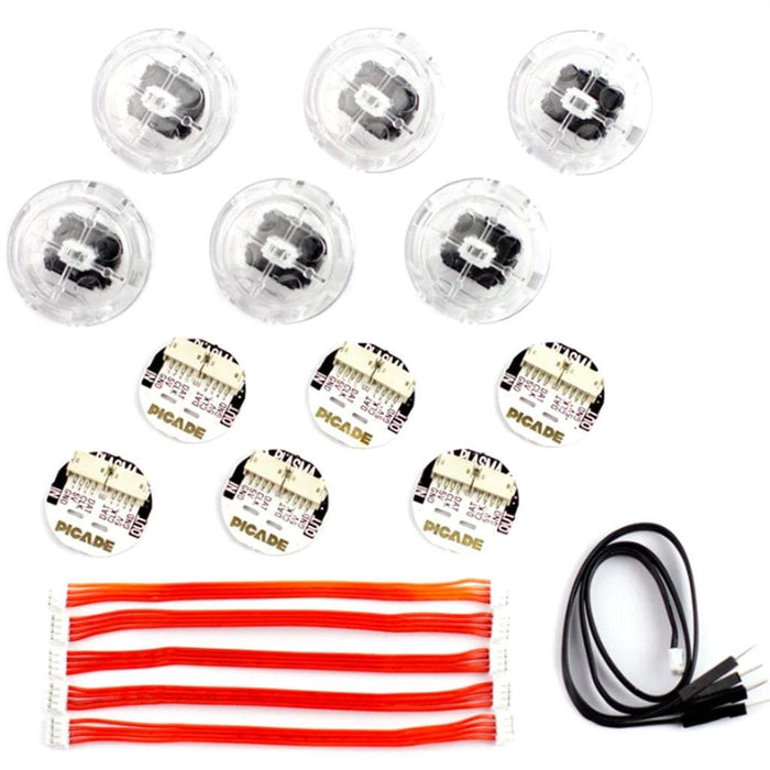 Picade Plasma Kit - Illuminated Arcade Buttons – 6-button kit ...
