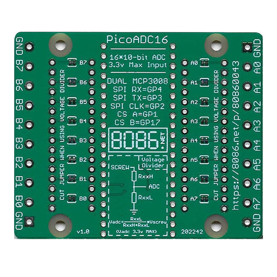 PicoADC16 - 16-port ADC for Pico - The Pi Hut