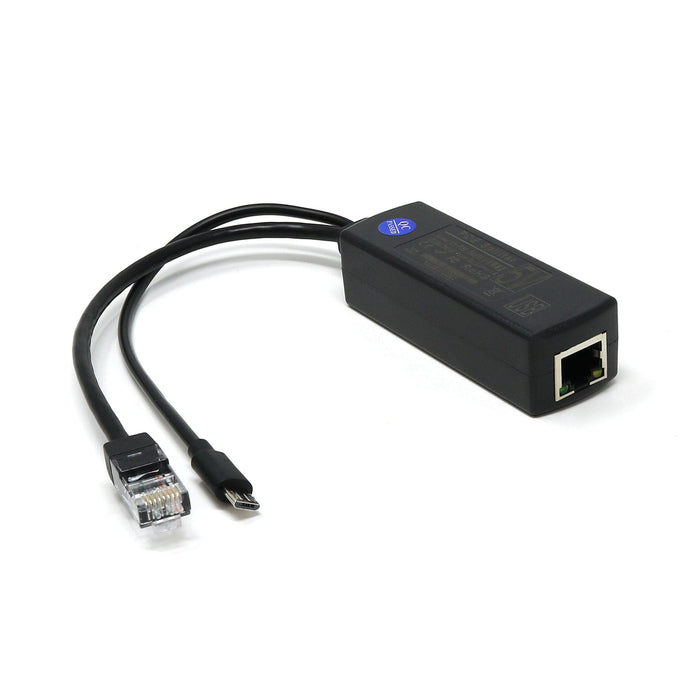 Micro-USB 10/100 PoE Splitter (5V 2.4A) - The Pi Hut