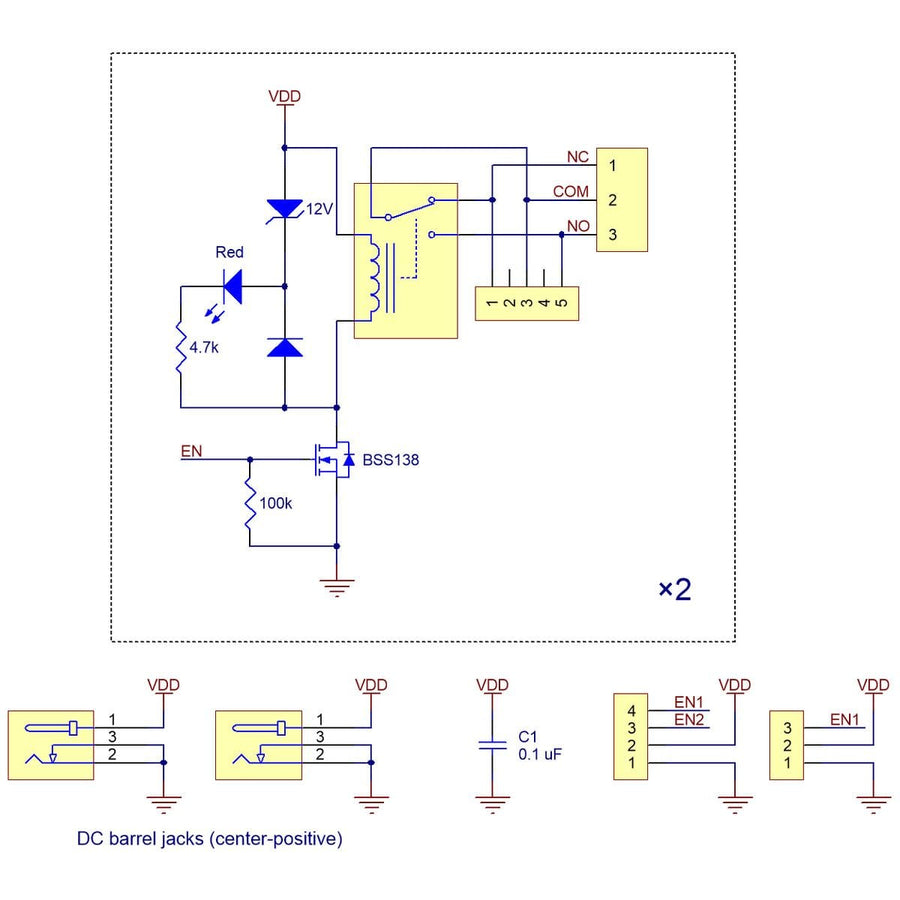 Pololu Basic 2-Channel SPDT Relay Carrier with 12VDC Relays (Assembled ...