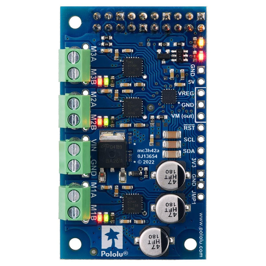 Pololu Motoron M3h256 Triple Motor Controller For Raspberry Pi