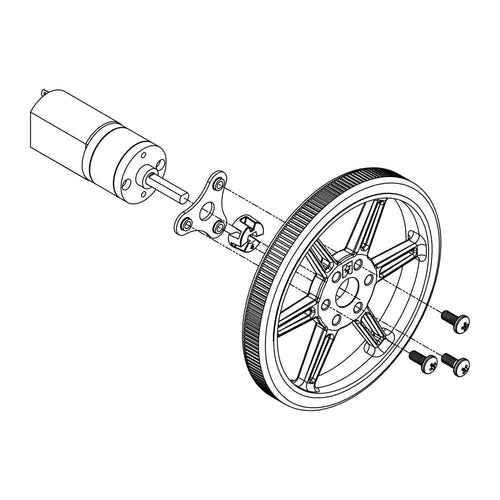 Pololu Multi-Hub Wheel w/Inserts for 3mm/4mm Shafts - 80x10mm White (2 ...