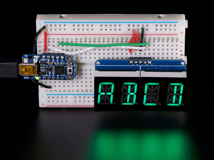 Quad Alphanumeric Display - Pure Green 0.54" Digits w/ Backpack | The ...