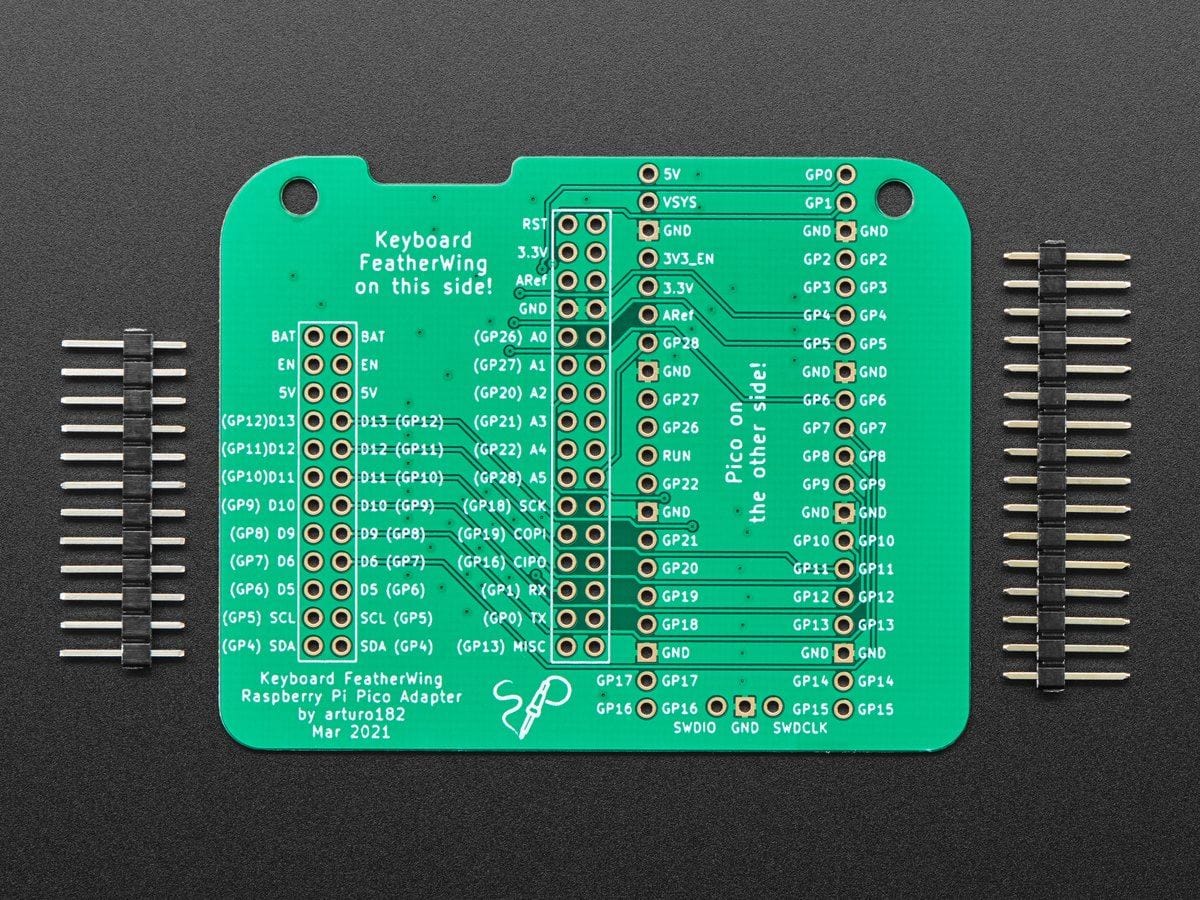 Raspberry Pi Pico Adapter PCB for Keyboard FeatherWing [Discontinued ...