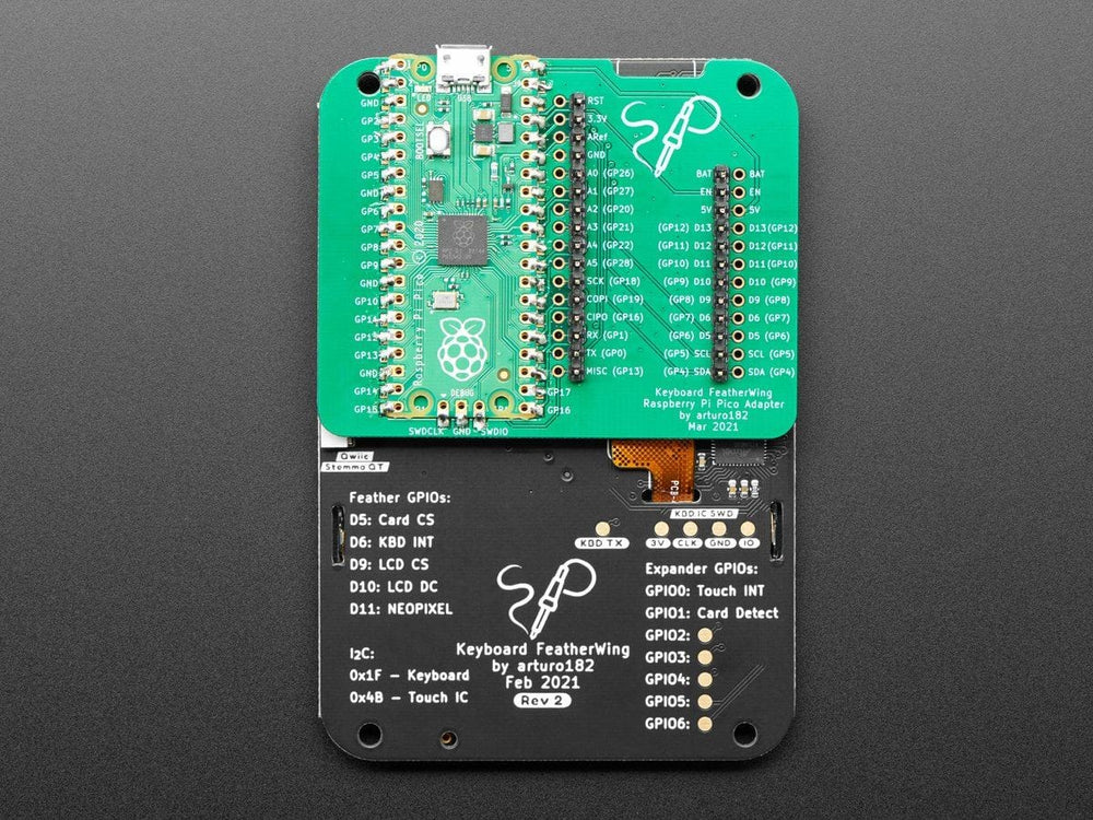 Raspberry Pi Pico Adapter PCB for Keyboard FeatherWing [Discontinued ...