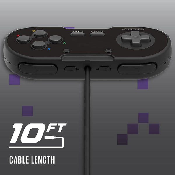 Retro-Bit Legacy16 Wired USB Controller - Onyx [Discontinued] - The Pi Hut