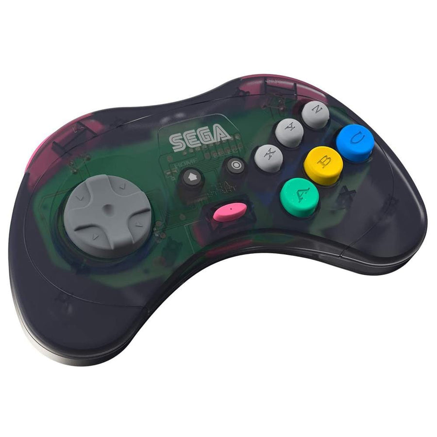 Retro-Bit Official SEGA Saturn 8-Button 2.4Ghz Wireless Arcade Pad ...