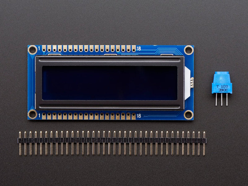 RGB backlight negative LCD 16x2 + extras (RGB on black) - The Pi Hut