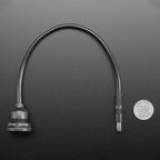 Round Panel Mount 5.5mm/2.1mm DC Barrel Jack Extension Cable - 30cm ...