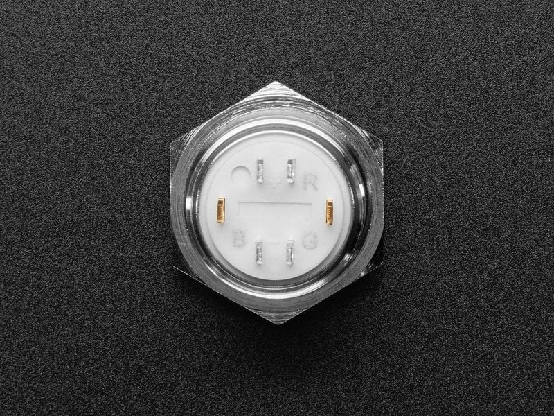 Rugged Metal Pushbutton - 16mm 6V RGB Momentary - The Pi Hut