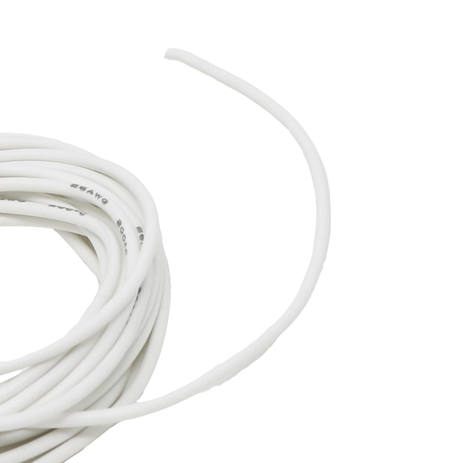 Silicone Cover Stranded-Core Wire - 2m 26AWG White - The Pi Hut