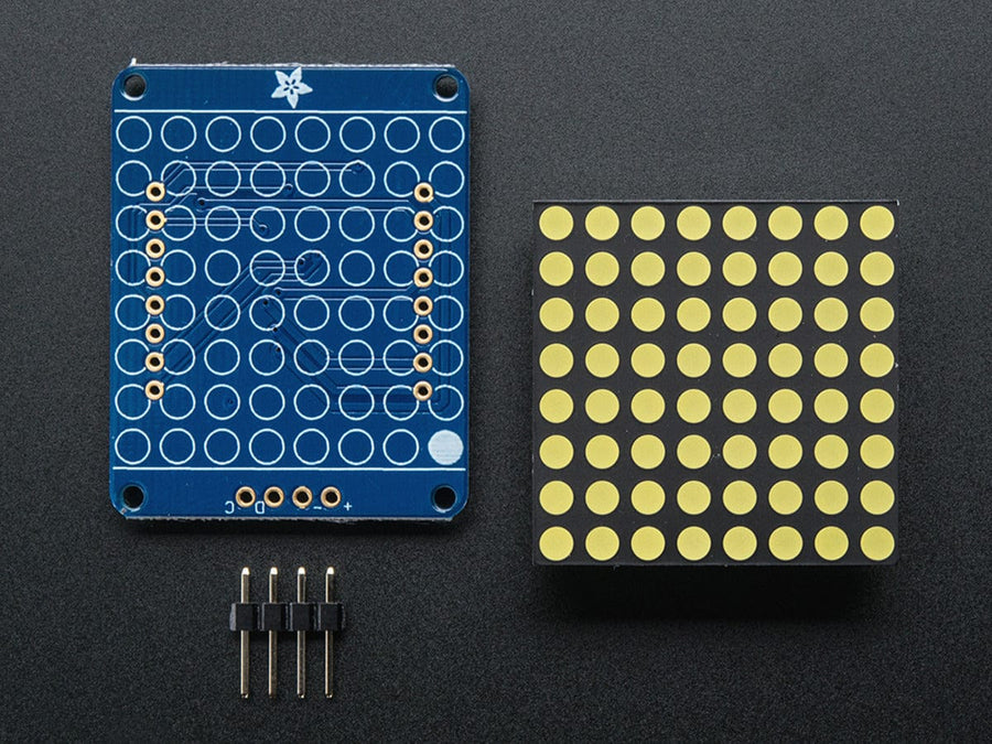 Small 1.2" 8x8 Ultra Bright White LED Matrix + Backpack | The Pi Hut