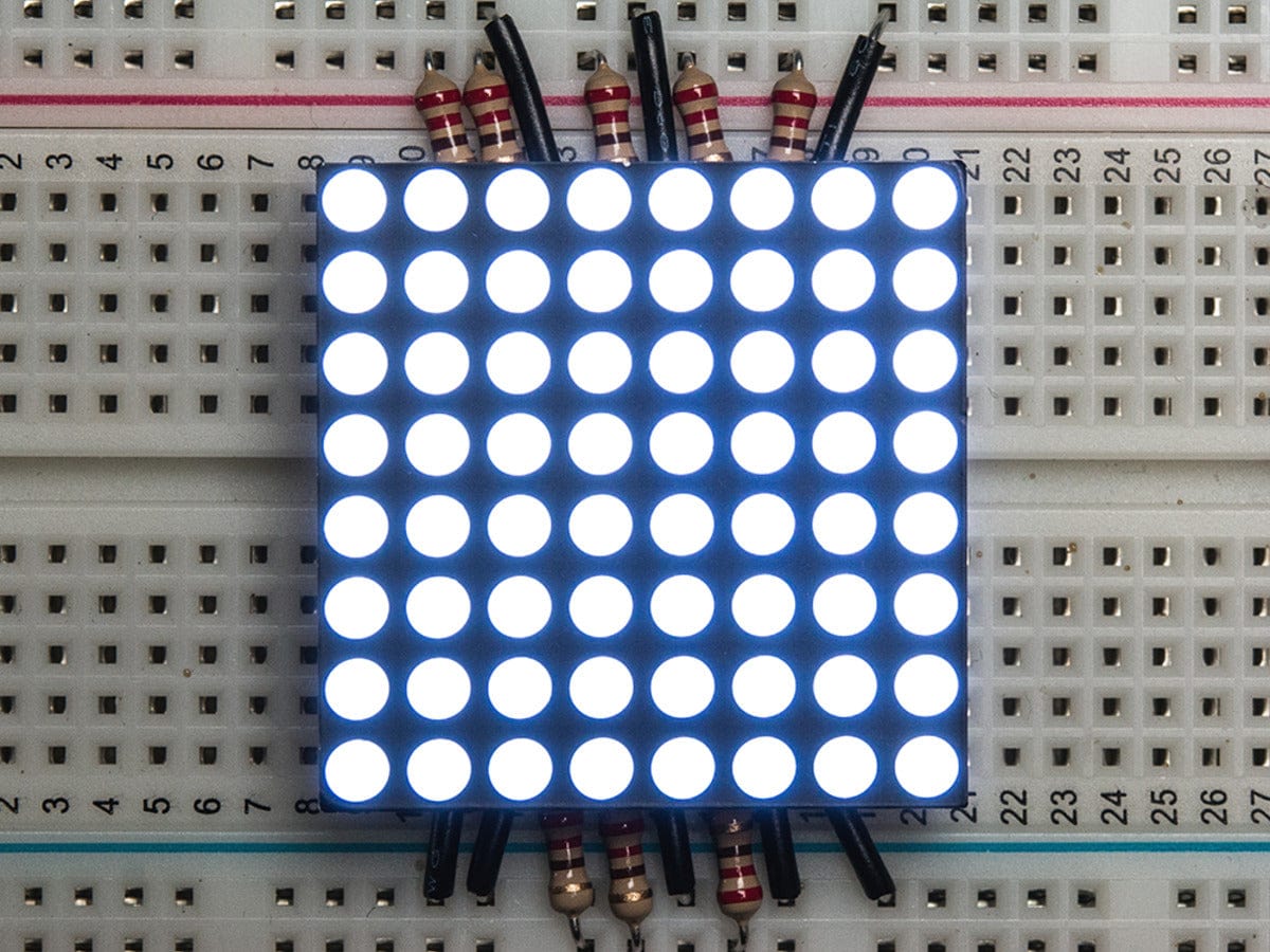 Small 1.2" 8x8 Ultra Bright White LED Matrix (KWM-30881CWB ...