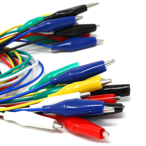 Small Alligator Clip Test Lead (set of 12) - The Pi Hut