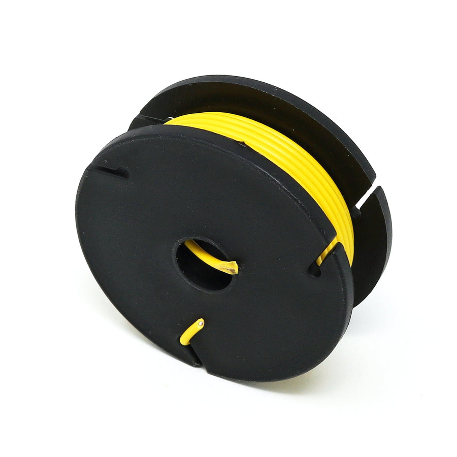 Solid-Core Wire Spool - 7.5m 22AWG - Yellow - The Pi Hut