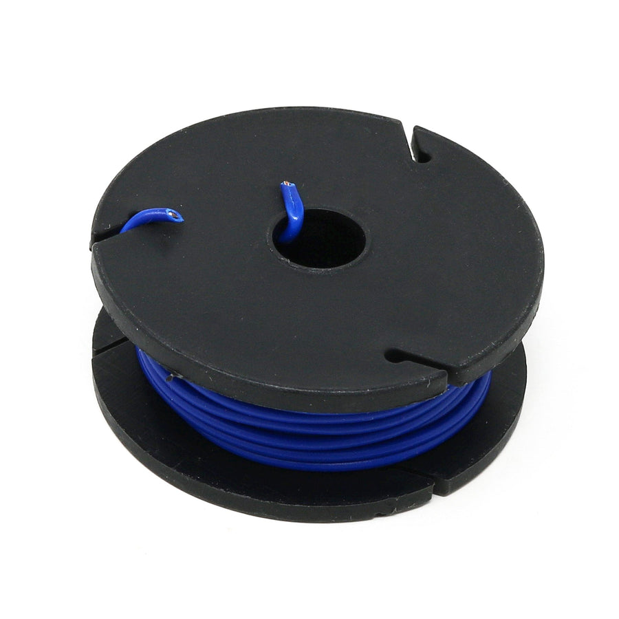 Solid-Core Wire Spool - 7.5m 22AWG - Blue - The Pi Hut