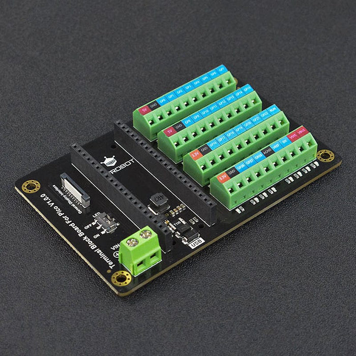 Terminal Block Board for Raspberry Pi Pico - The Pi Hut