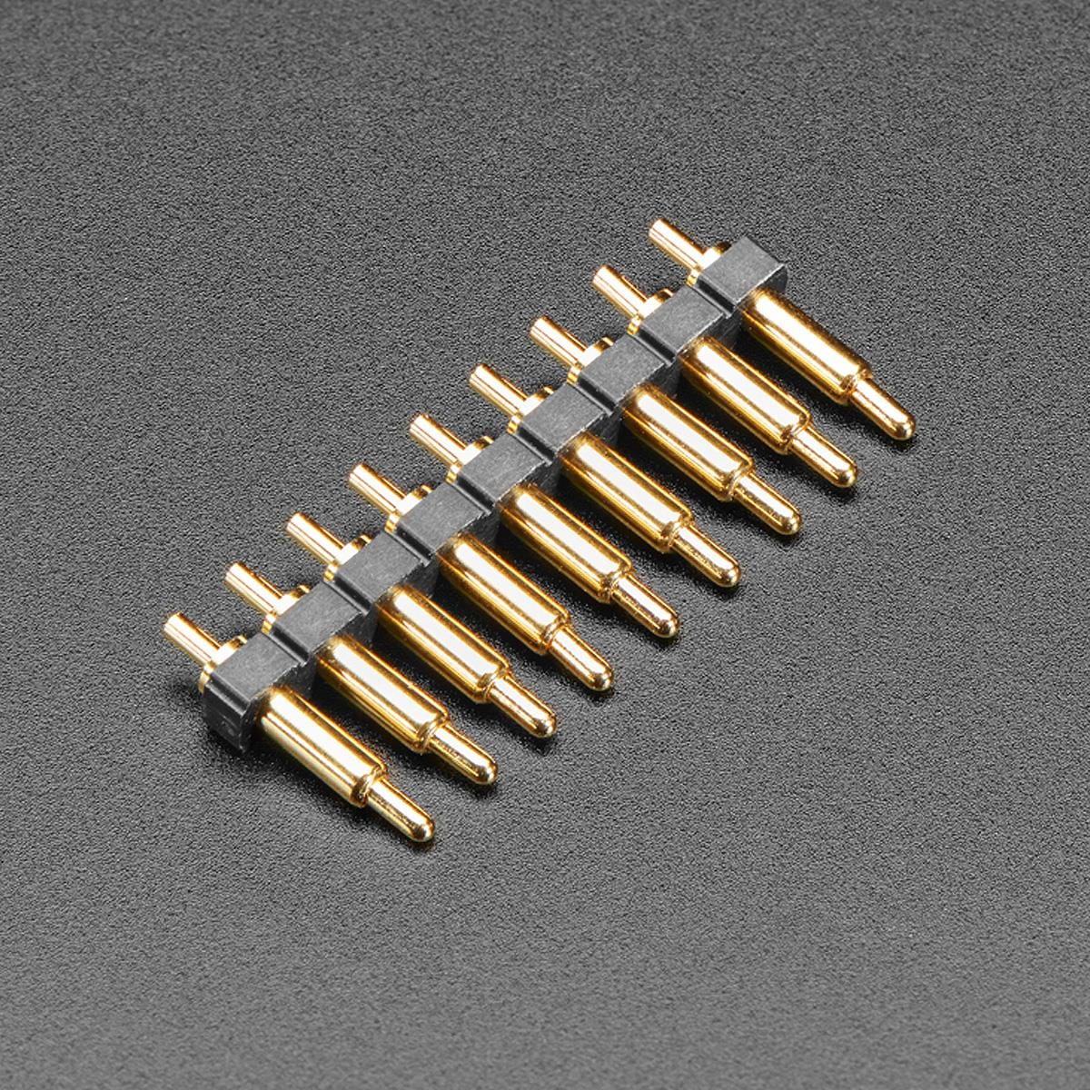 Through Hole Inline Pogo Pin Header - 9 Pins with 0.1" Spacing - The Pi Hut