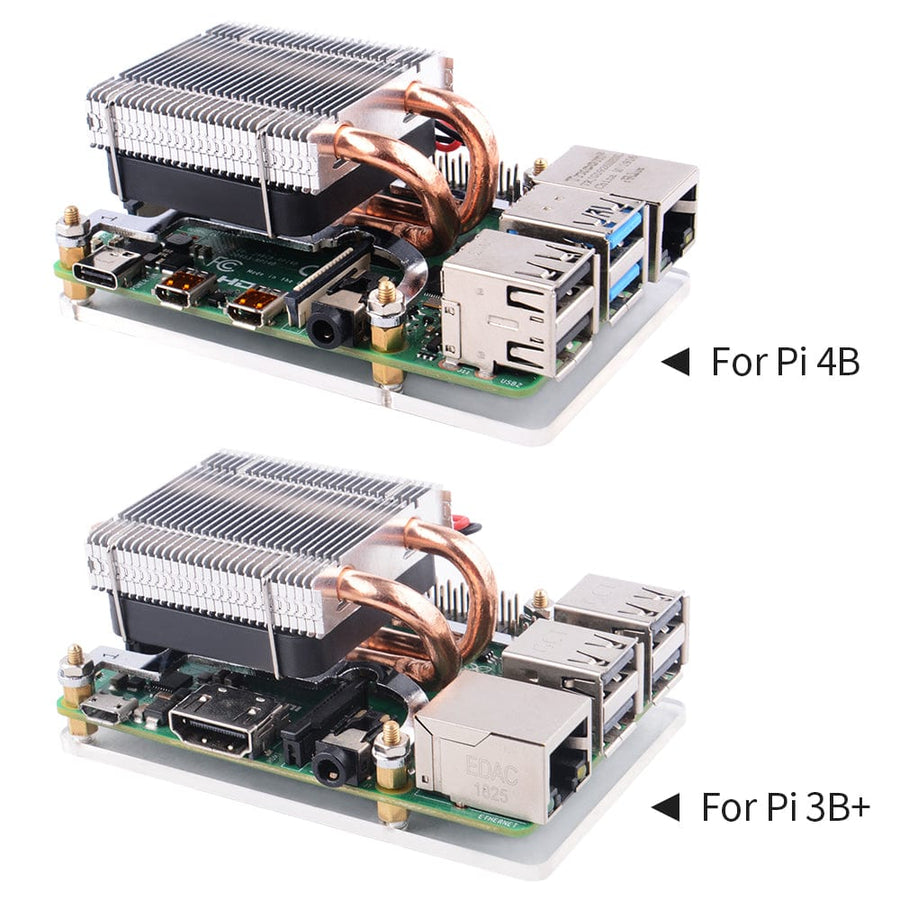 Type B Low-Profile ICE Tower Raspberry Pi 4 Cooler [Discontinued] - The ...
