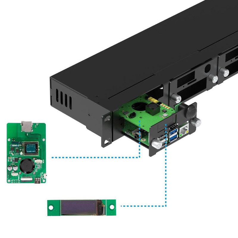 Uctronics Complete Rackmount Enclosure V2 with PoE (19" 1U) [Discontinued] - The Pi Hut
