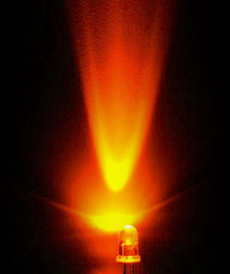 Ultra Bright LED 5mm - Orange (10 Pack) - The Pi Hut