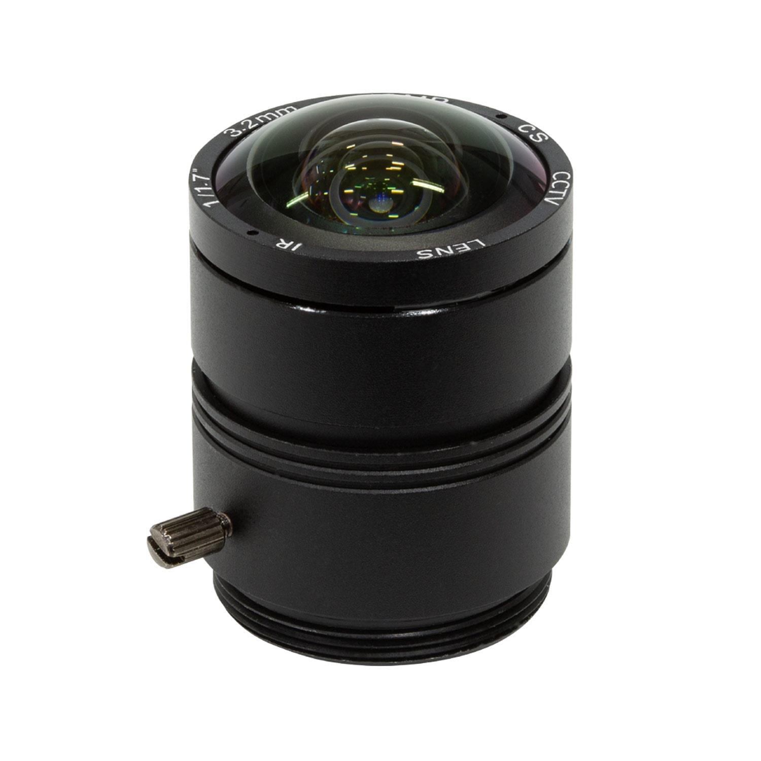 Ultra Wide-Angle C-Mount Lens for Raspberry Pi HQ Camera - 3.2mm Focal ...