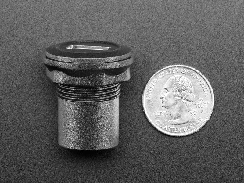 USB-A Jack to Micro-USB Jack Round Panel Mount Adapter - The Pi Hut