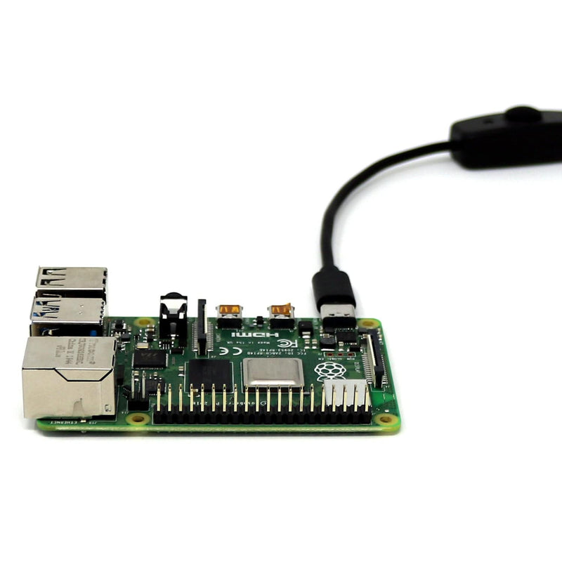 USB-C Cable with On/Off Switch for Raspberry Pi 4 - The Pi Hut