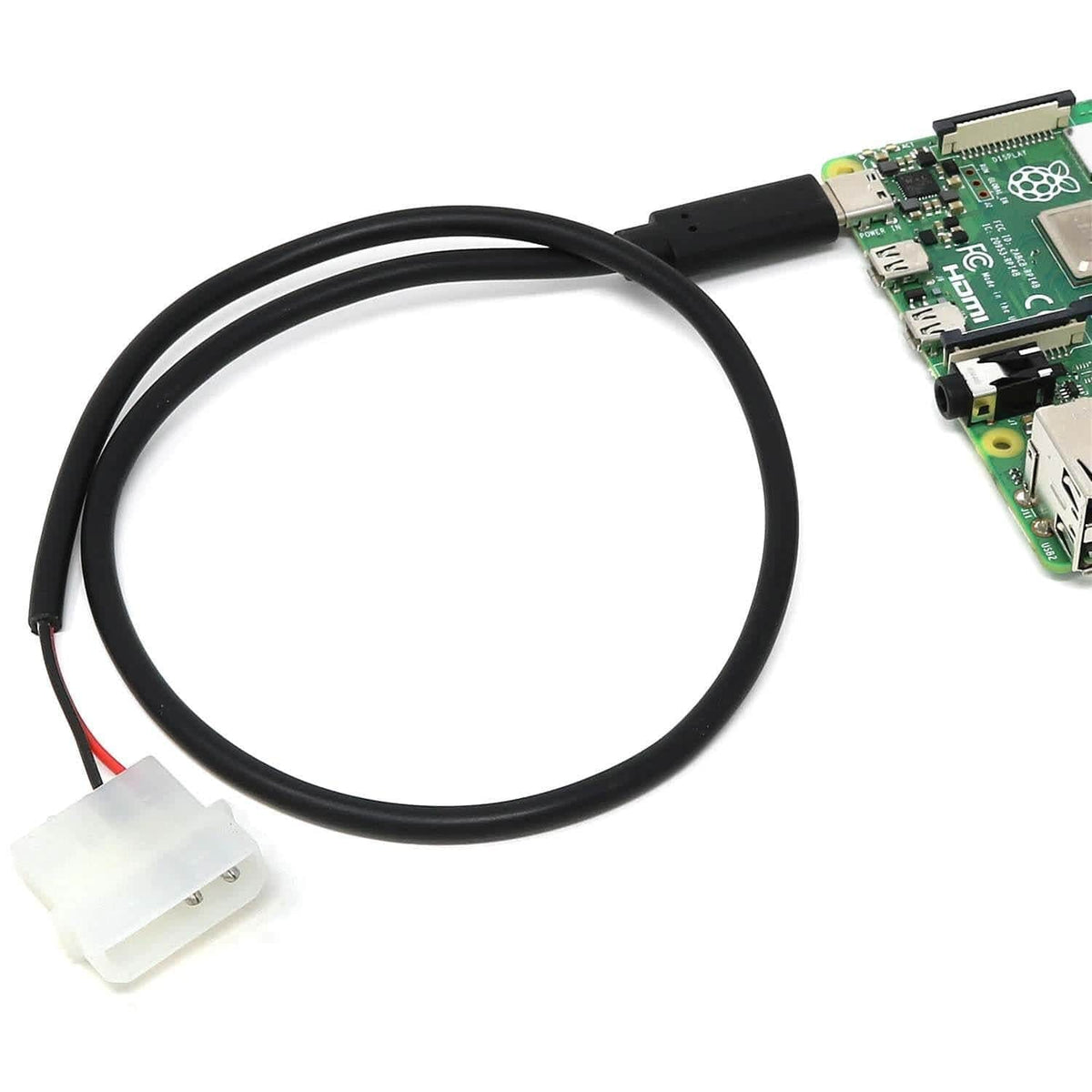USB-C to 4-Pin Molex Socket Cable (0.5m) | The Pi Hut