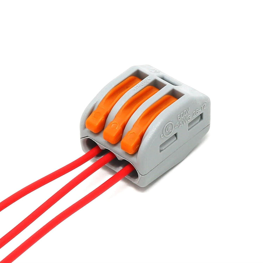 Wago 3-Way Lever Connector (12-28 AWG) - Pack of 3 | The Pi Hut