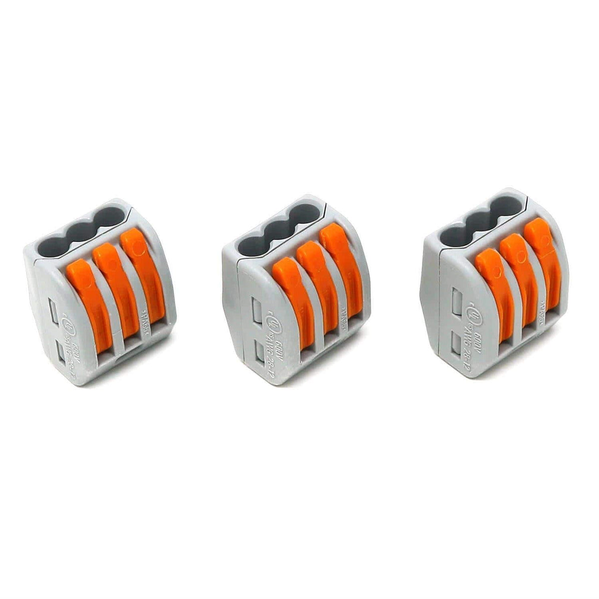 Wago 3-Way Lever Connector (12-28 AWG) - Pack of 3 | The Pi Hut