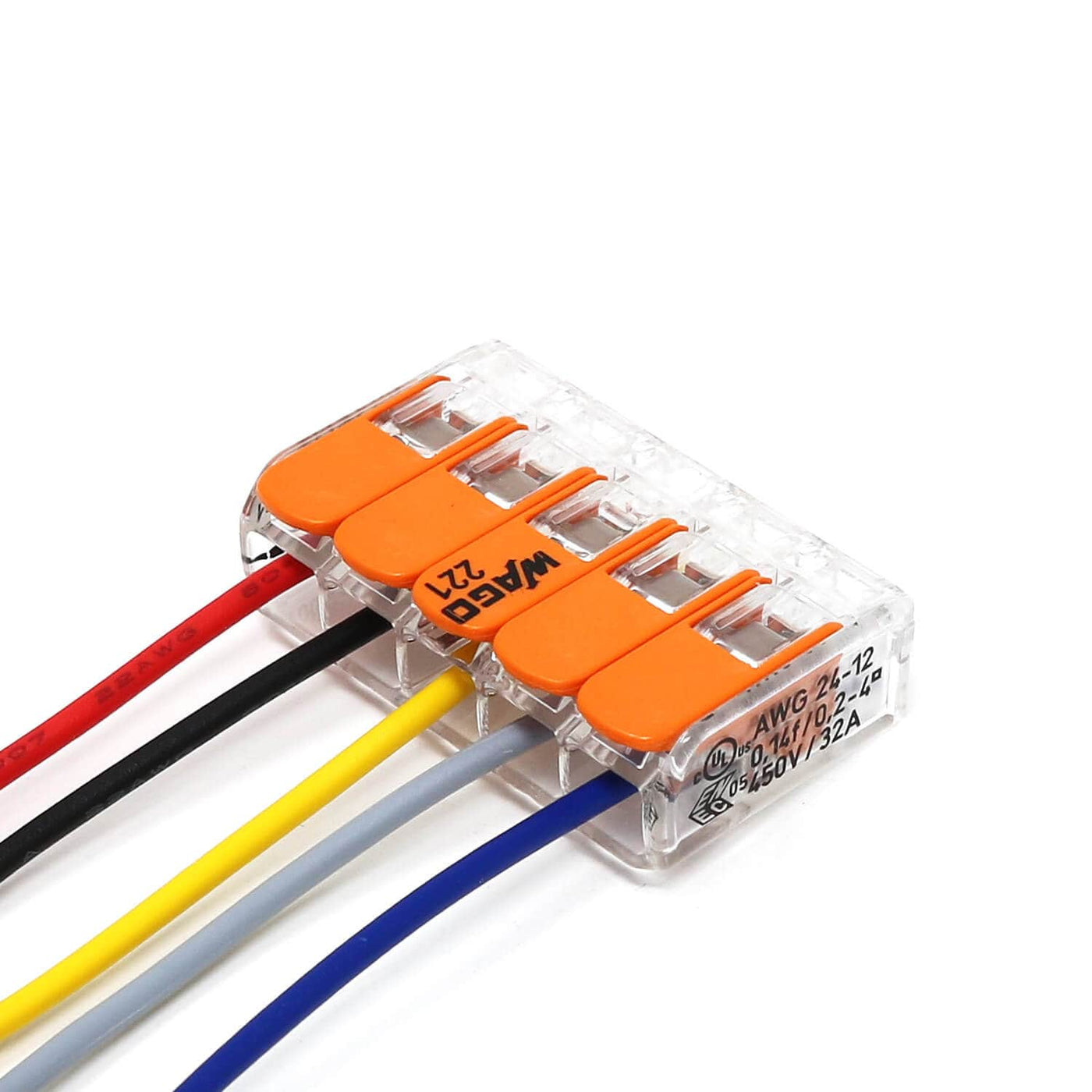 Wago 5-Way Block Connector (12-24 AWG) - Pack of 3 | The Pi Hut
